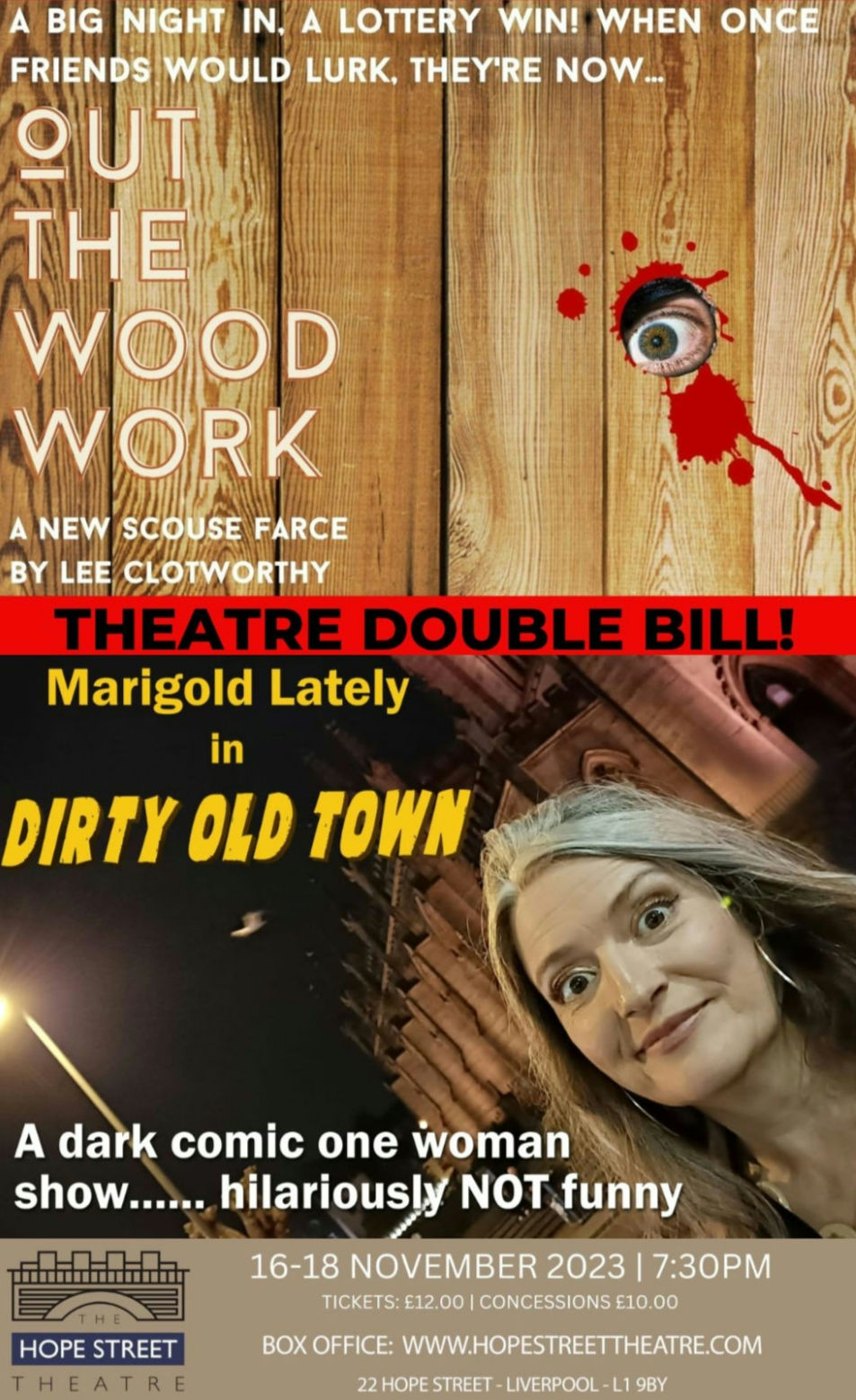 DARK COMEDY DOUBLE BILL COMING TO HOPE STREET THEATRE! - La Vida Liverpool